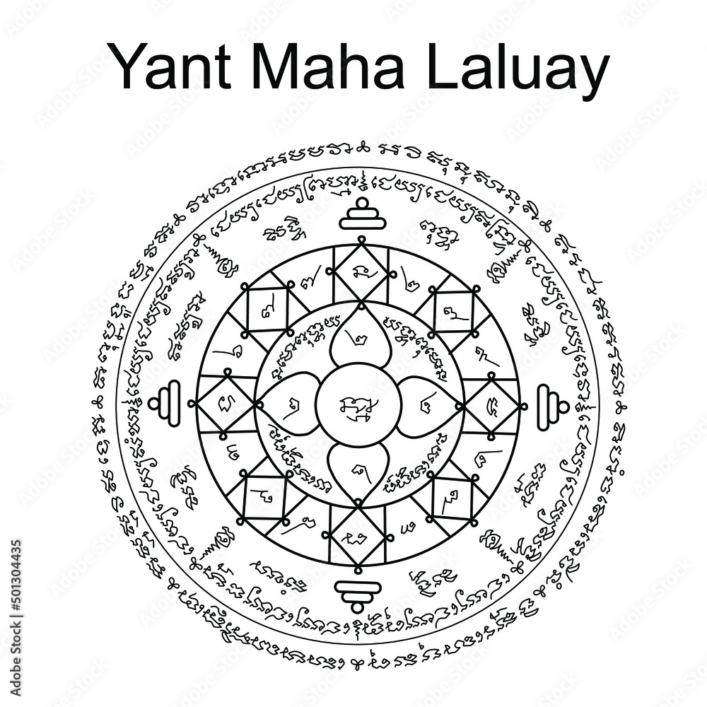 Thai ancient traditional tattoo name in thai language is Maha Laluay ...