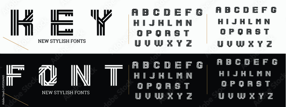 Vetor de KEY Unique and Minimal TECH Letter set for your new startup ...