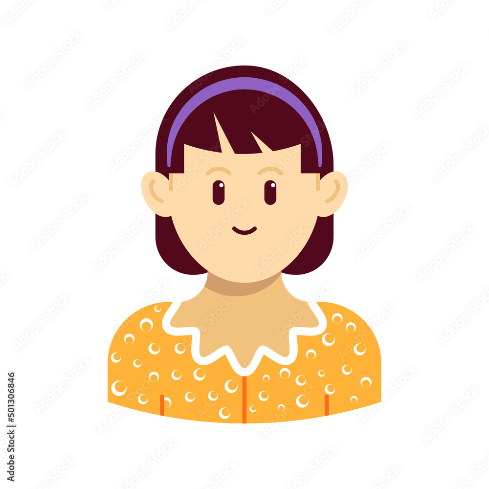 Little Girl Avatar portraits. Business people diverse faces, man and ...