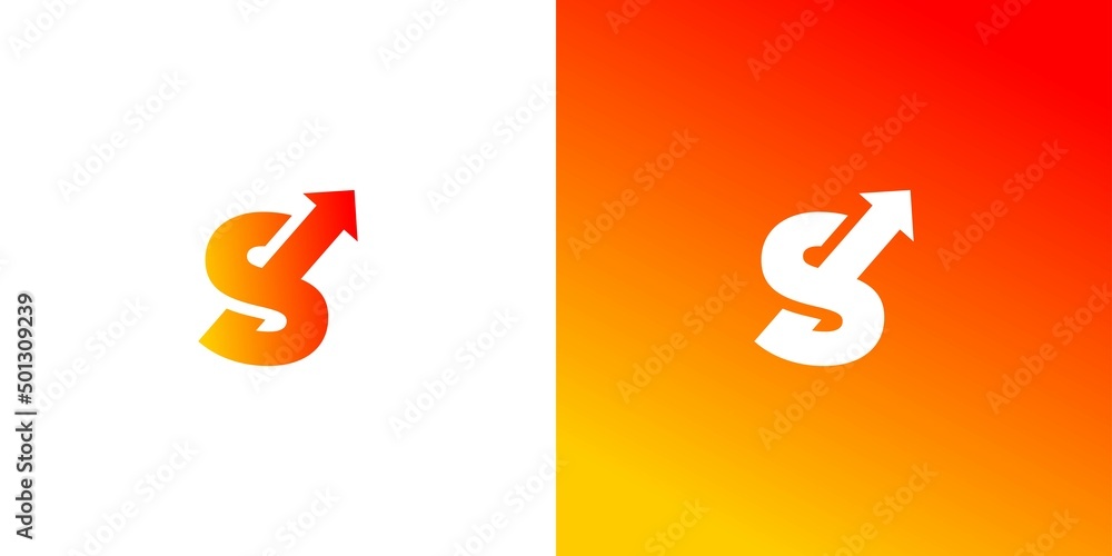 modern and attractive letter S initial direction logo design Stock ...
