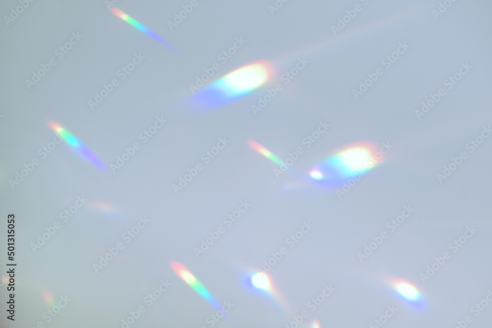 Blurred rainbow light refraction texture overlay effect for photo and ...