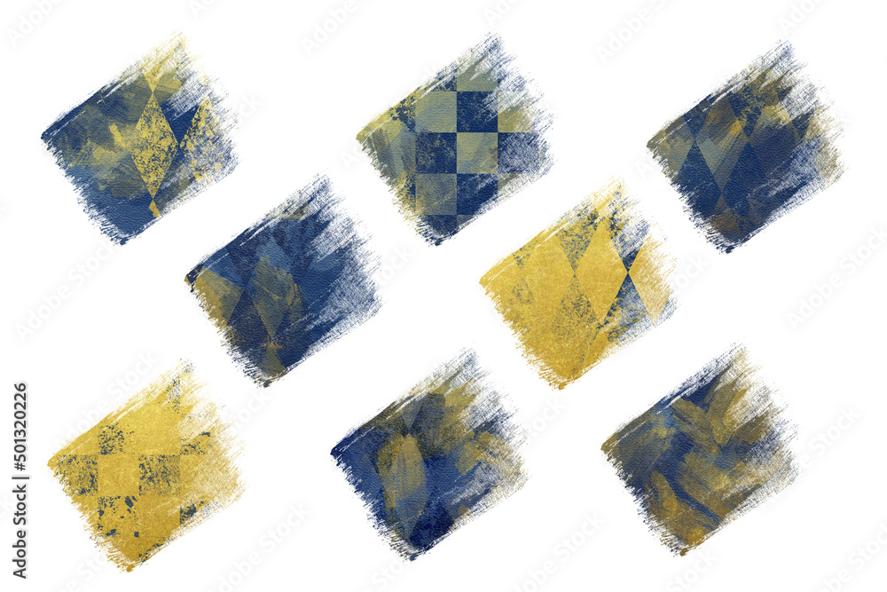 Colorful abstract shapes. Modern sublimation backgrounds. Clip art set ...