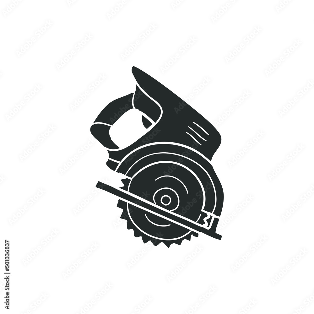 Radial Saw Icon Silhouette Illustration. Workshop Vector Graphic ...