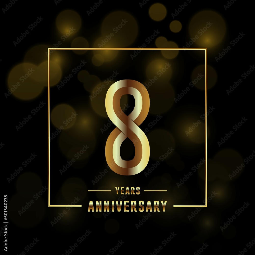 8th Years Anniversary logotype. Anniversary celebration template design ...