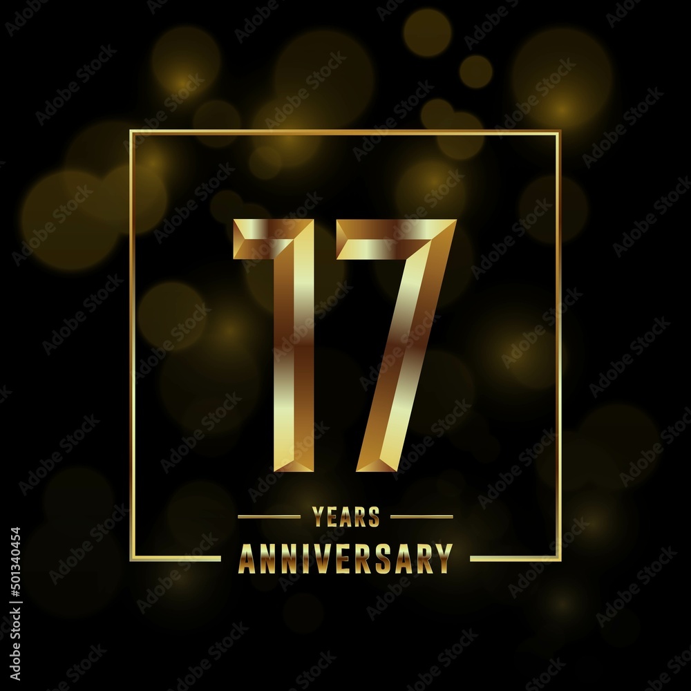 17th Years Anniversary logotype. Anniversary celebration template ...