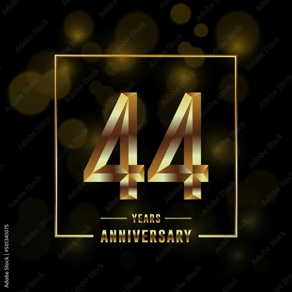 44th Years Anniversary logotype. Anniversary celebration template ...