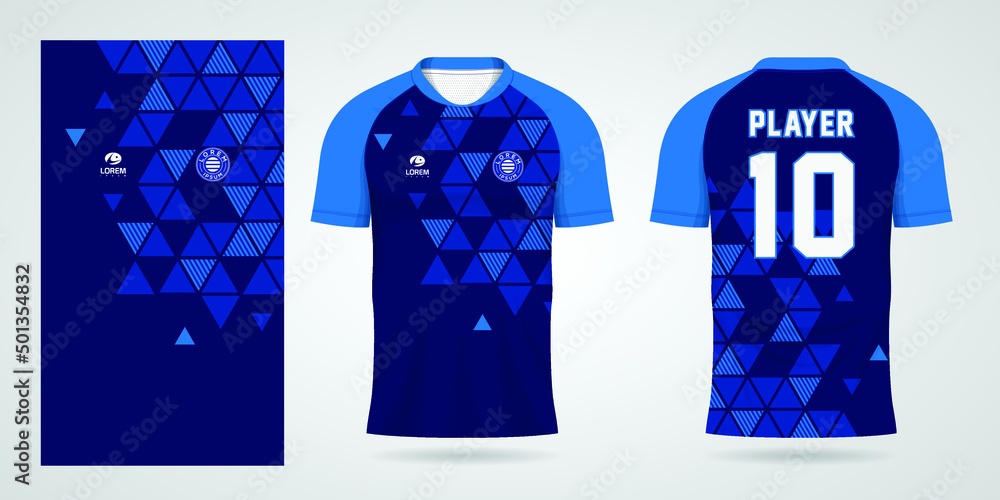 blue football jersey sport design template Stock Vector | Adobe Stock