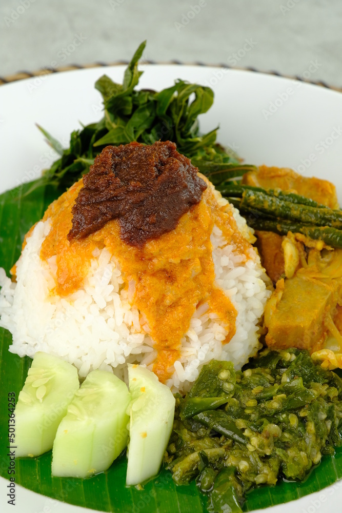 Nasi Padang or Nasi Kapau is traditional food from Padang, Indonesia ...