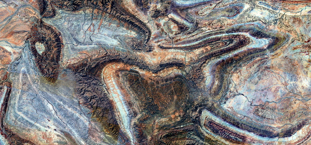 abstract landscape photo of the deserts of Africa from the air ...