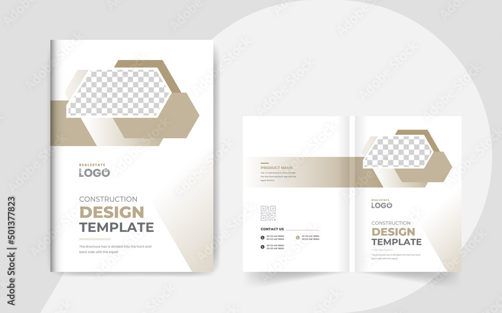 Real estate abstract business brochure cover page annual report book ...