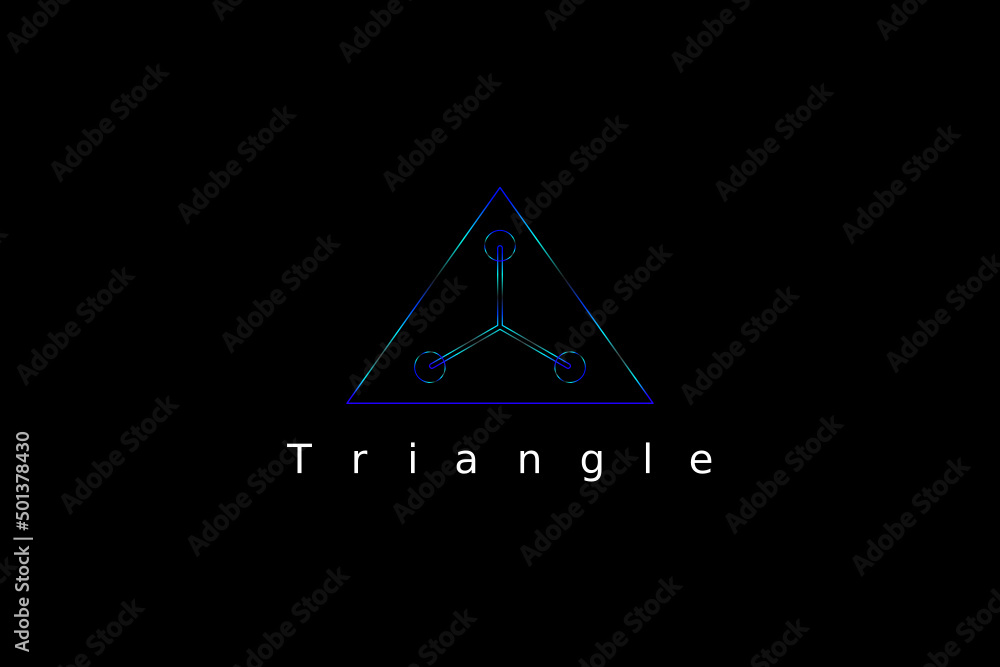 connected triangle tech logo for startup Stock Vector | Adobe Stock