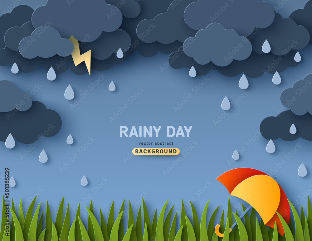 Rain Border Vector