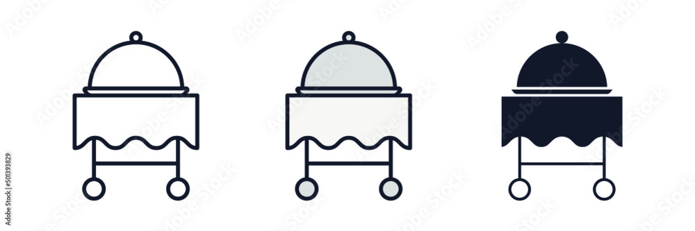 catering. Buffet self service restaurant icon symbol template for ...