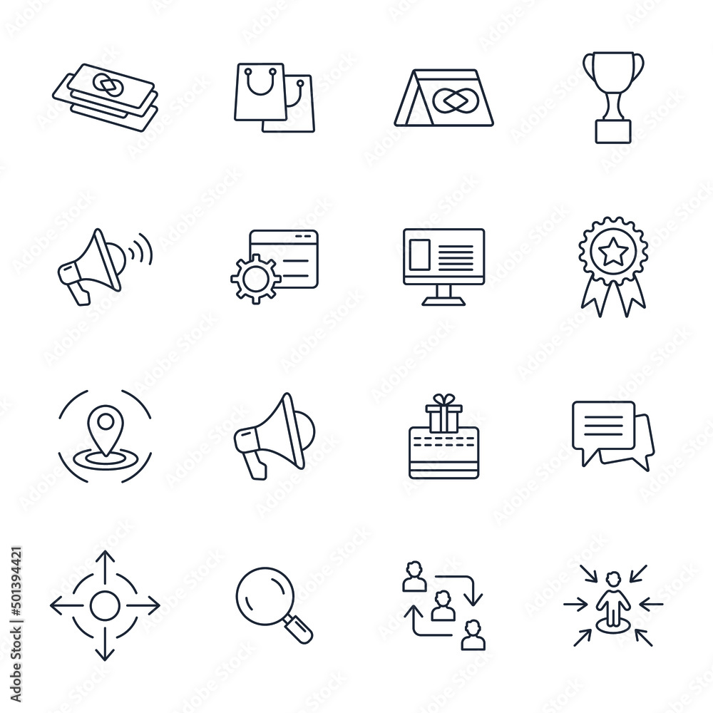 Branding icons set . Branding pack symbol vector elements for ...