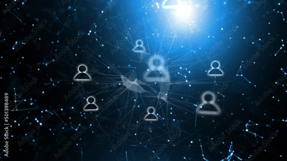 People icon symbols in digital ai technology network. Stock Video ...