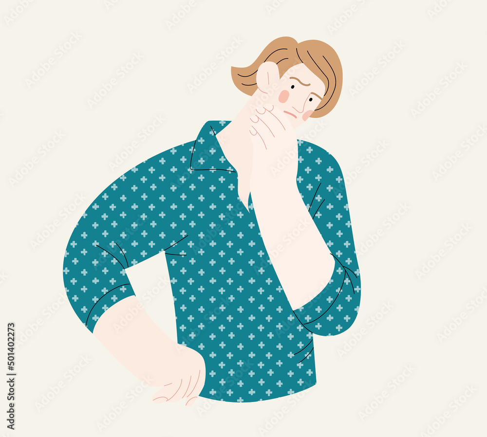 People portrait - Thinking people -Modern flat vector concept ...