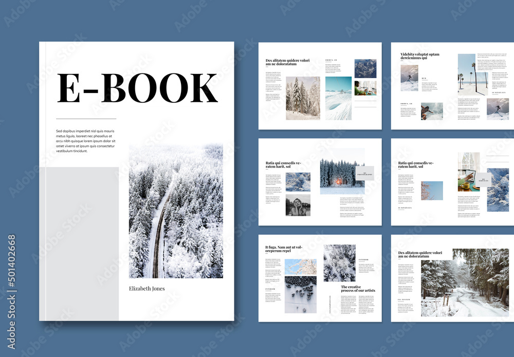 E Book Layout Stock Template | Adobe Stock
