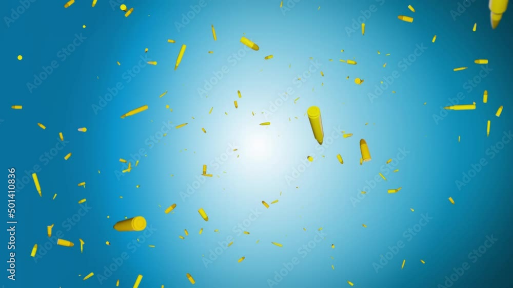 Sniper bullets Falling flying in slow motion, against Green Screen ammo ...