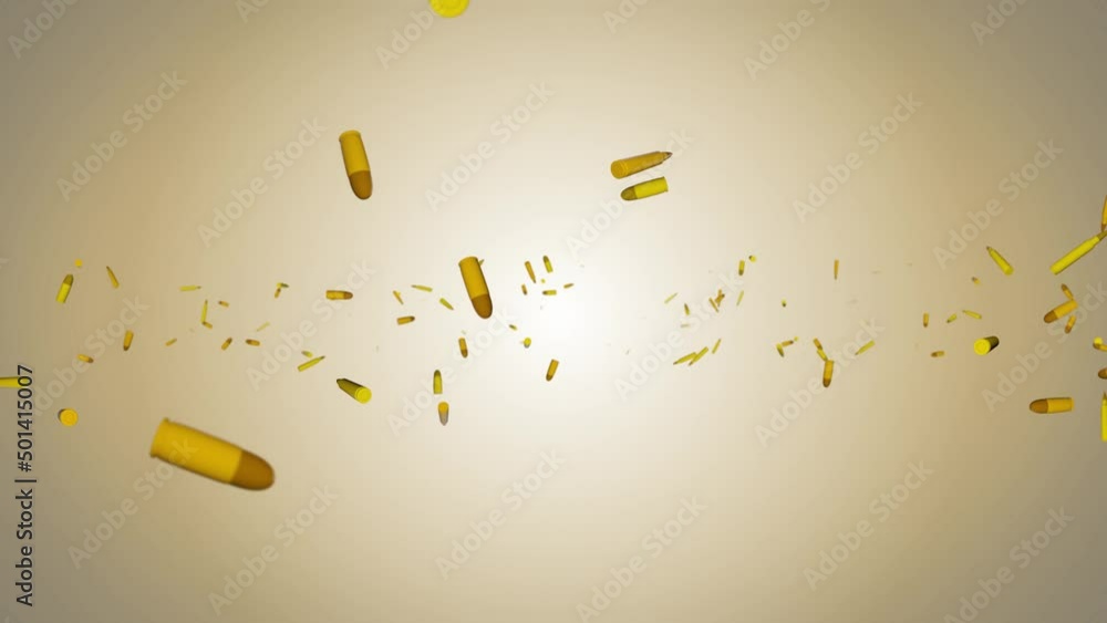 Sniper bullets Falling flying in slow motion, against Green Screen ammo ...