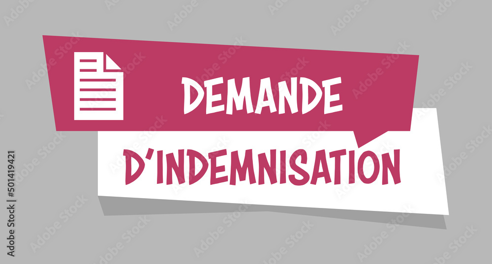 Logo demande d'indemnisation. Stock Vector | Adobe Stock