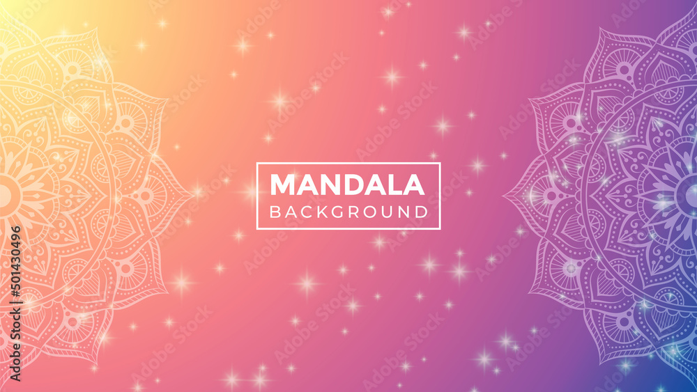 Gradient mandala background design with Dreamy gradient wallpaper with ...