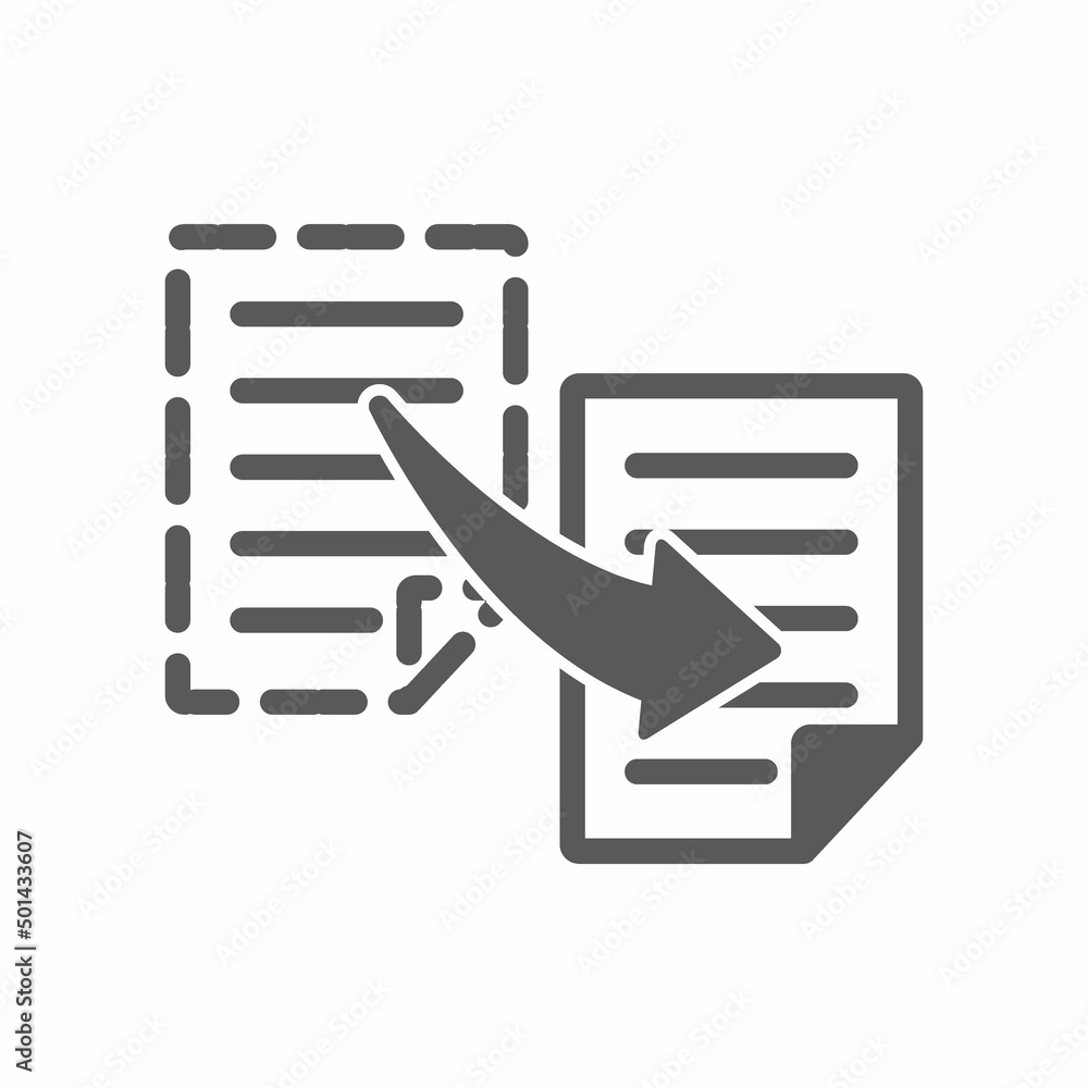 vector illustration of moving icons, shifting files, data, minimalist ...