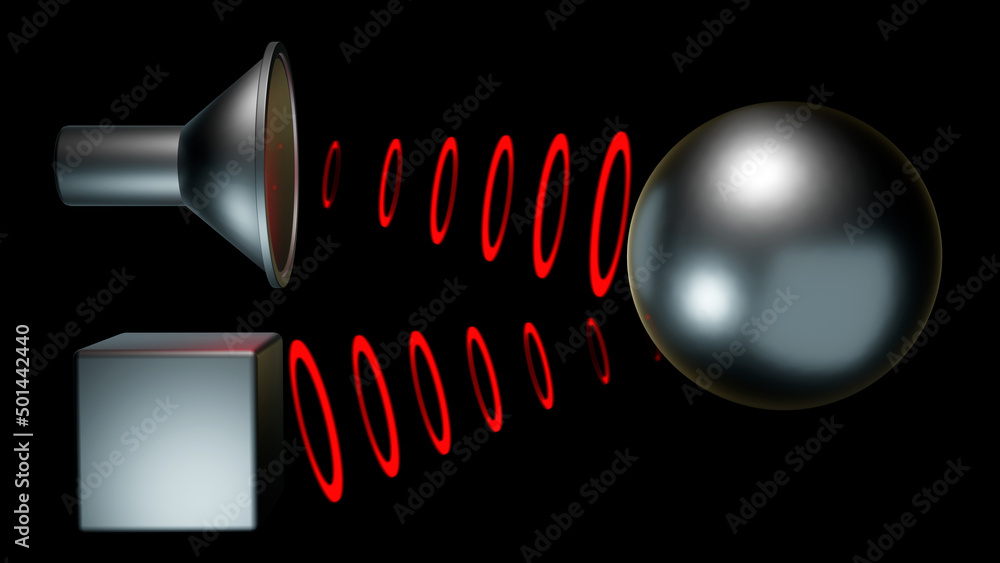 Sonar signals Ultrasonic sound wave device detects proximity , distance ...