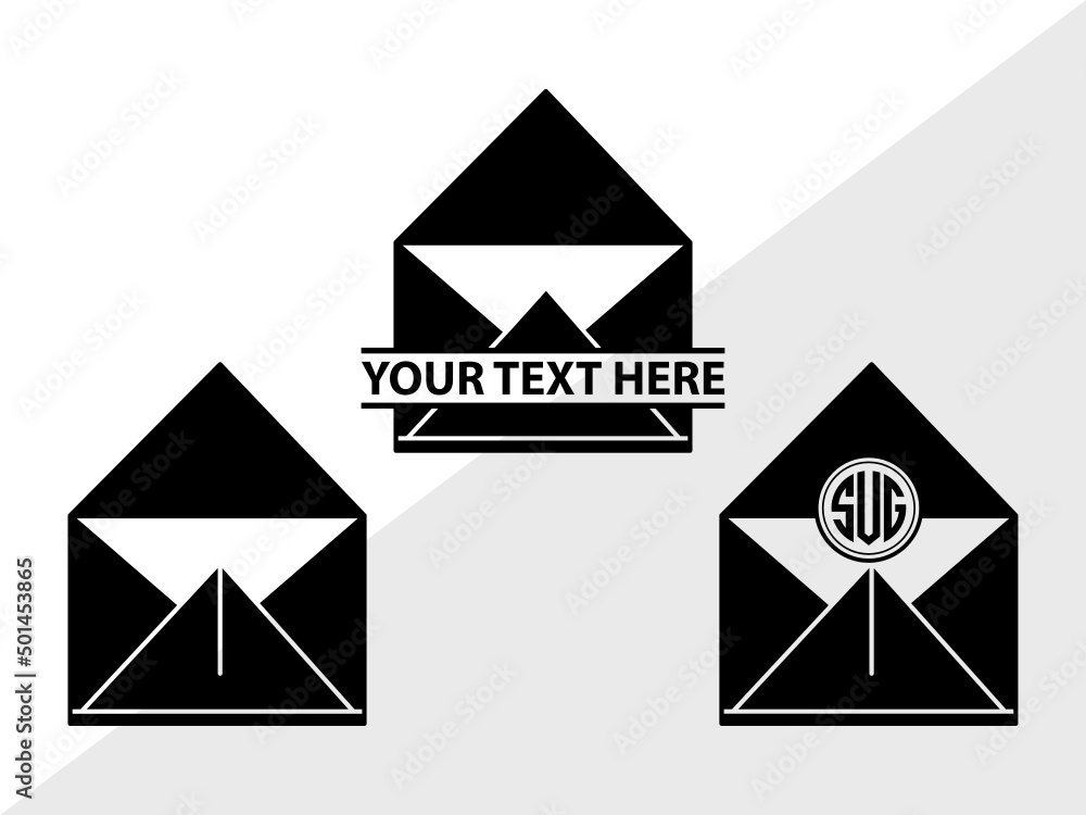 Envelope Monogram SVG | Mail Svg | Heart Envelope Svg | Mailing Svg ...