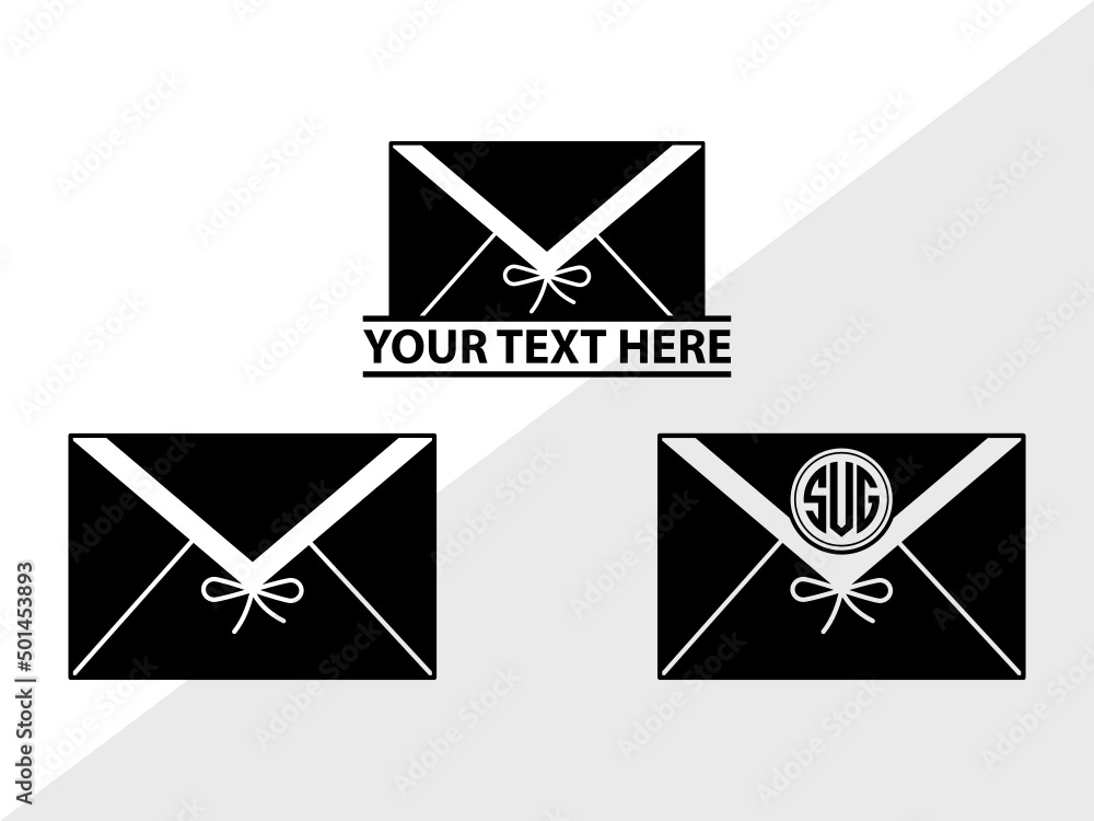 Envelope Monogram SVG | Mail Svg | Heart Envelope Svg | Mailing Svg ...