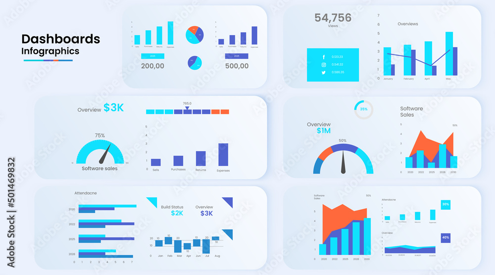 Modern stunning user experience infographic vector element set and ...