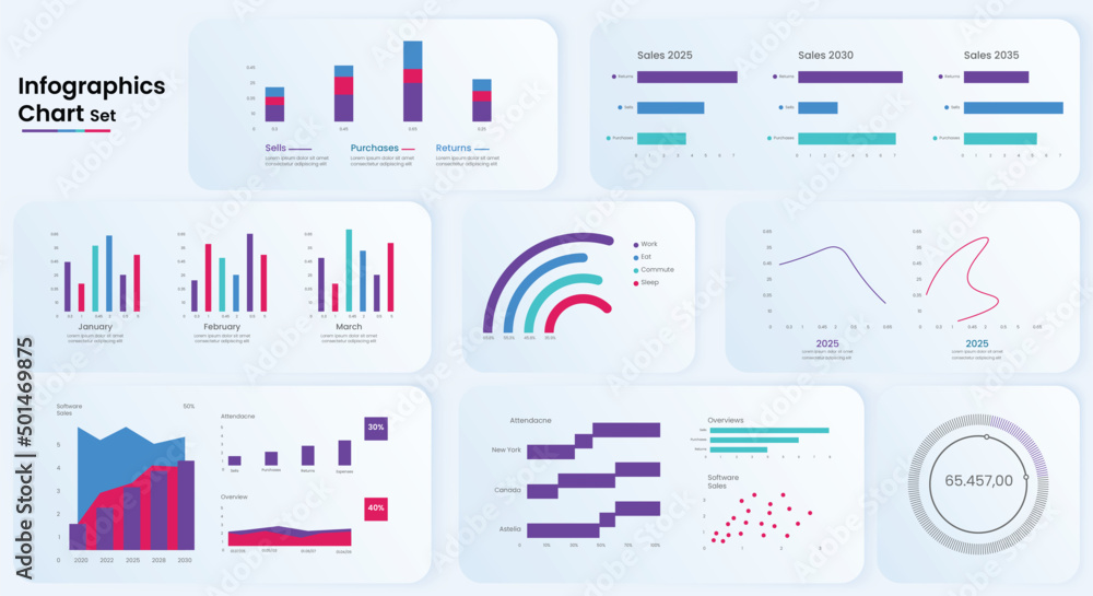 Modern stunning user experience infographic vector element set and ...
