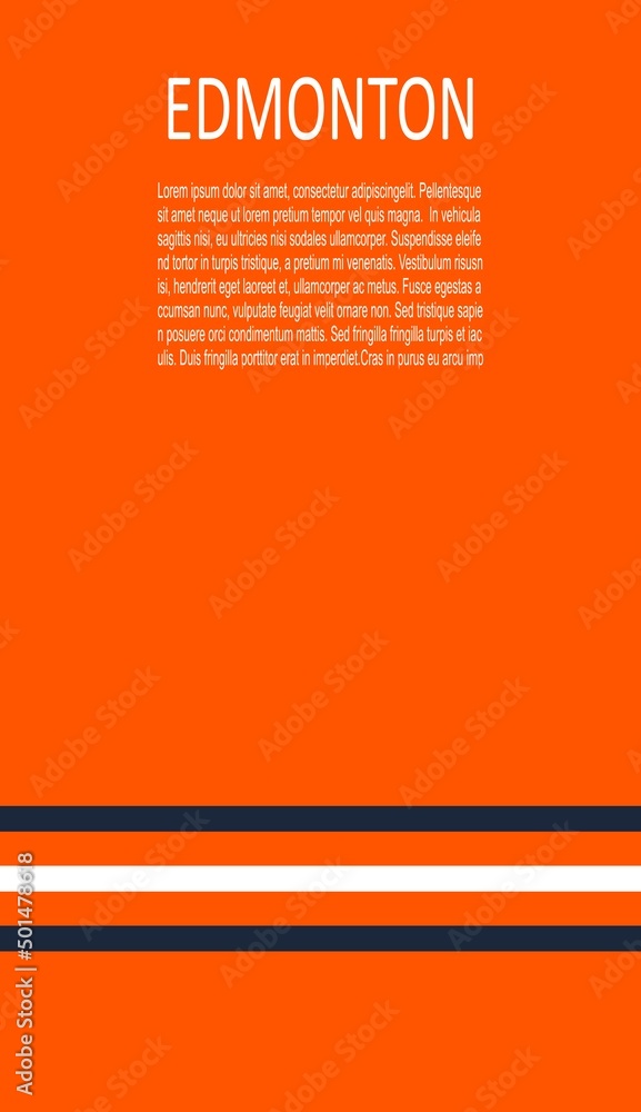 Edmonton Oilers ice hockey team uniform colors. Template for ...
