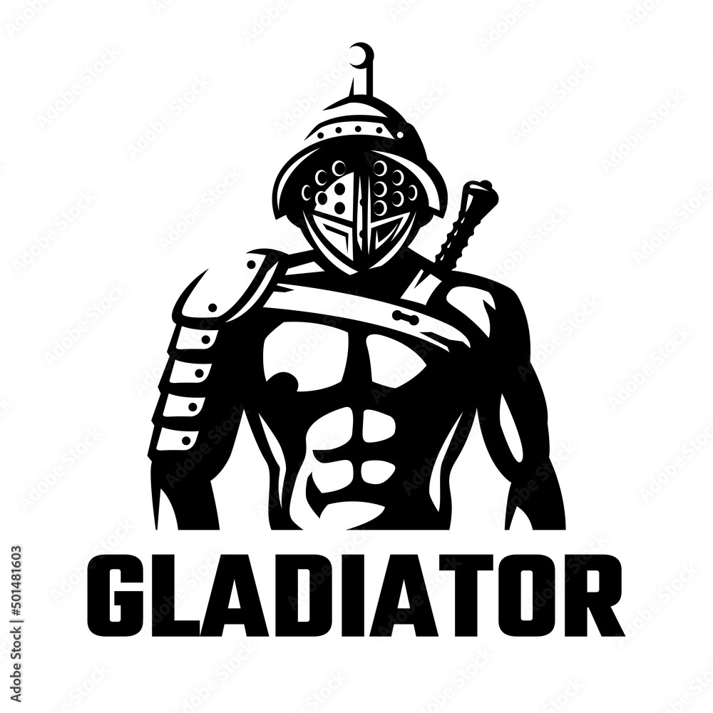 Ancient Roman gladiator of the colosseum. Vector illustration. Stock ...