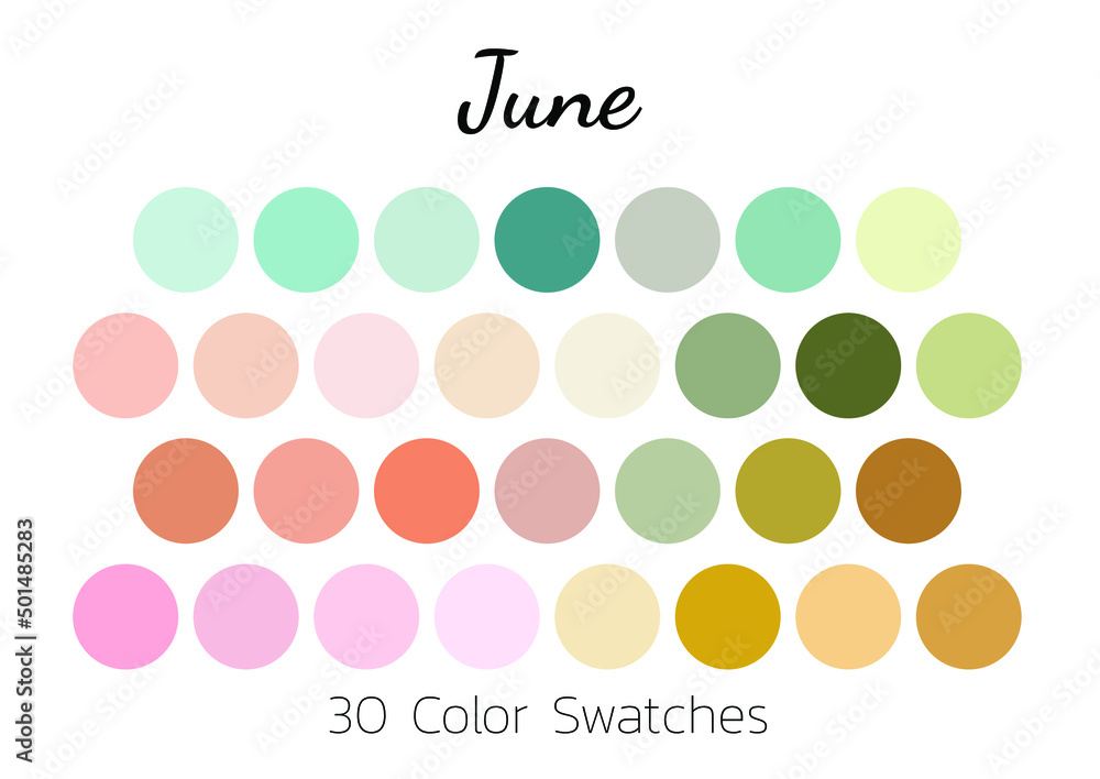 Collection Color palette, swatch color palette, Flat vector ...