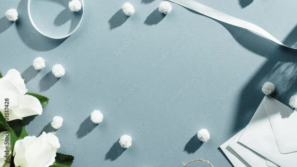 Light blue background with copy space for wedding invitation Stock ...