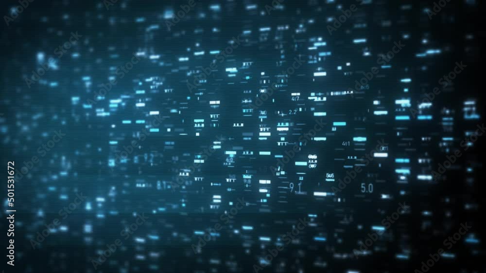 Big Data Digital Business Hitech Background/ 4k animation of an ...