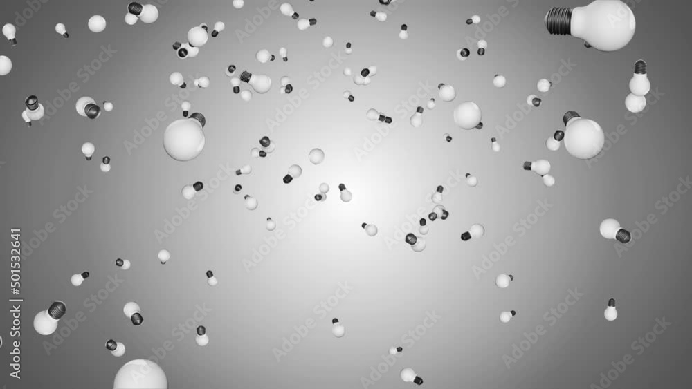 4K light bulb falling down Loop Animation Backgrounds. Concept of new ...