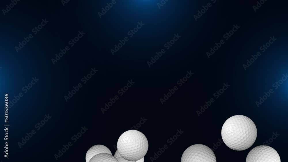 4K golf ball Rotating in Motion on Green Screen. Looped golf ball 3d ...