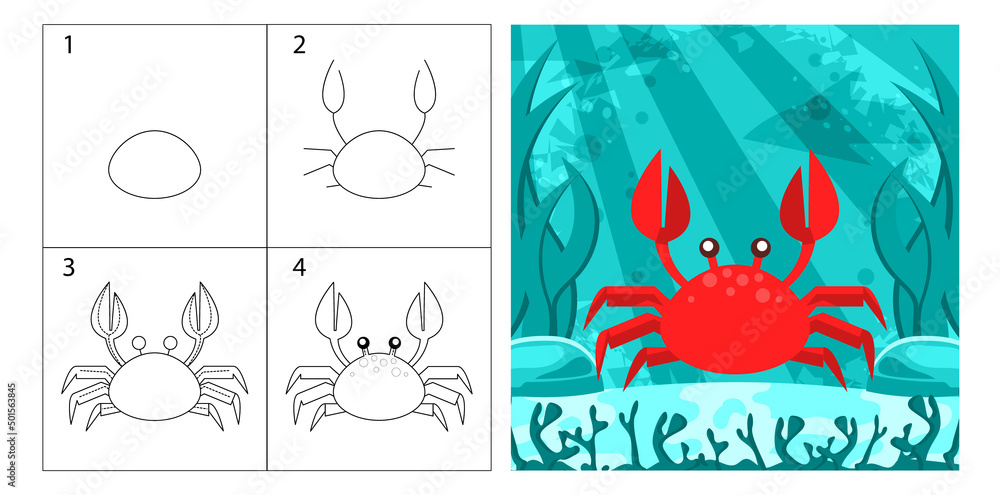 How To Draw A Crab