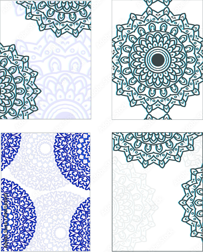 Mandala coloring pages template set Stock Vector | Adobe Stock