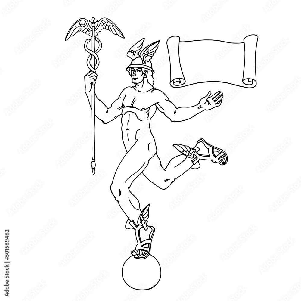Hermes Greek God Flying