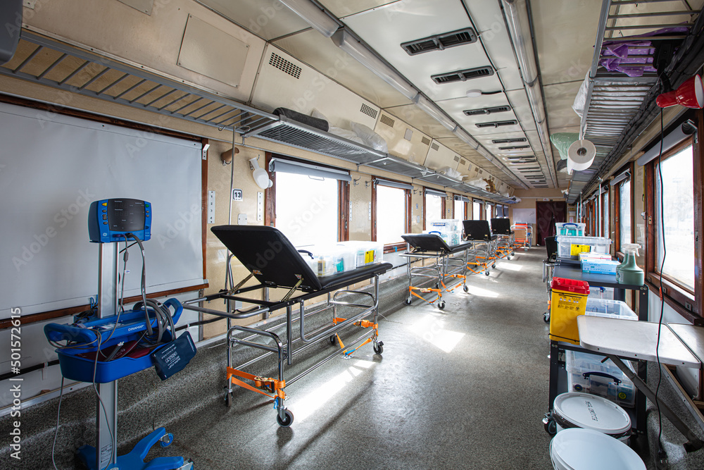 New re-equipped evacuation medical train of MSF and Ukrzaliznytsia ...