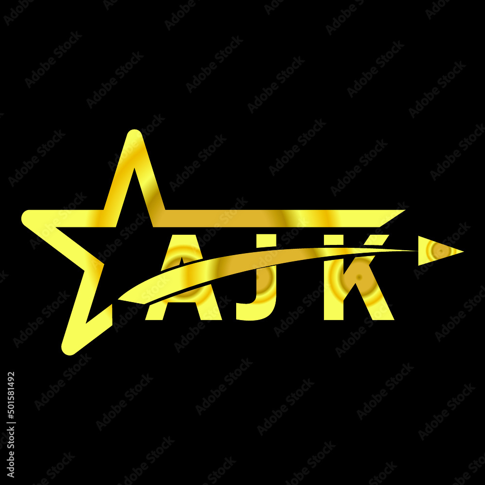 AJK letter logo design. AJK creative letter logo. simple and modern ...