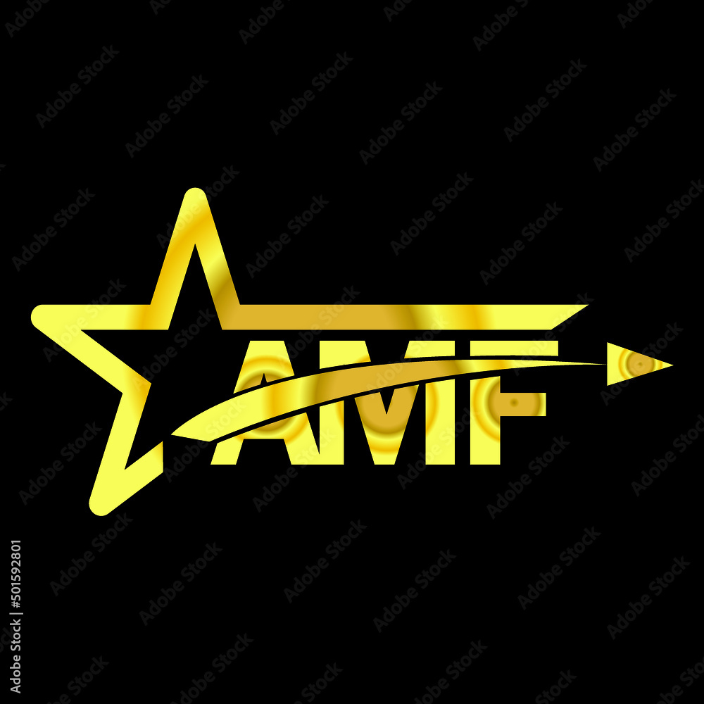 AMF letter logo design. AMF creative letter logo. simple and modern ...
