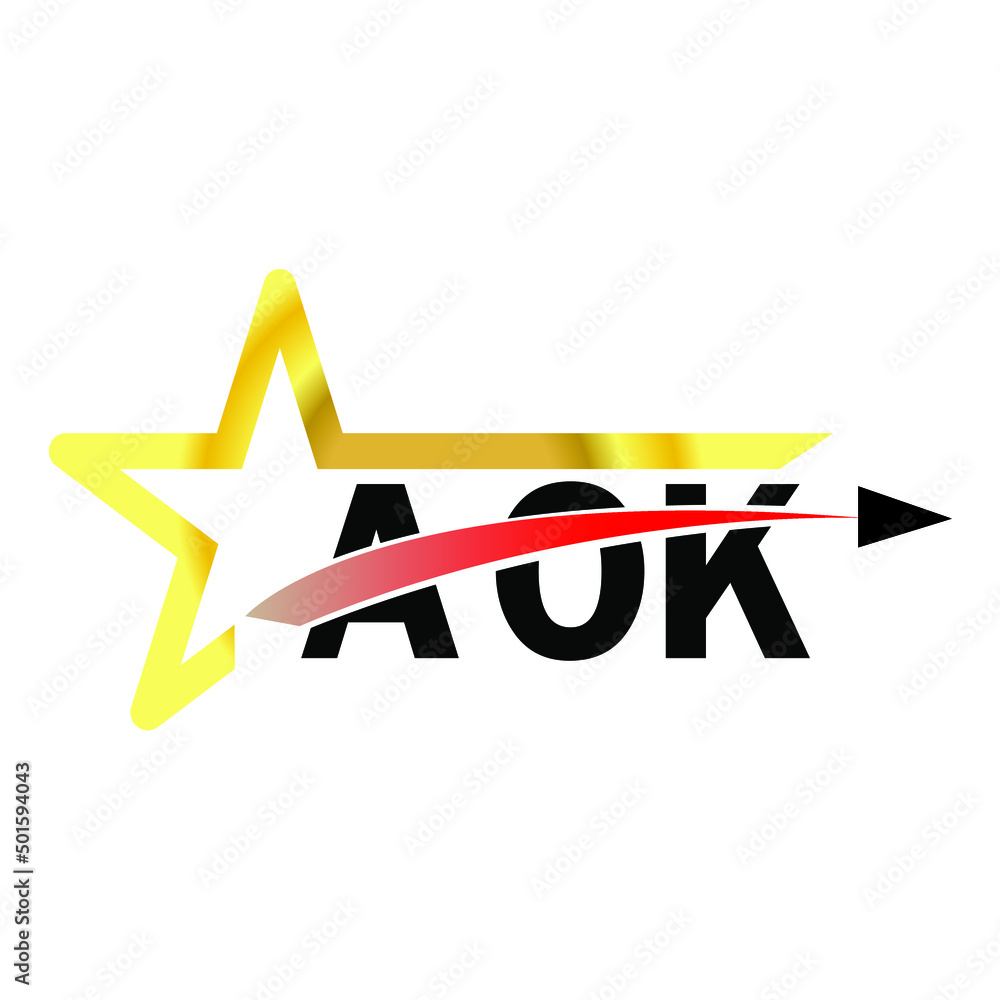 AOK letter logo design. AOK creative letter logo. simple and modern ...