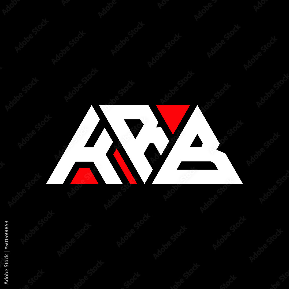 KRB triangle letter logo design with triangle shape. KRB triangle logo ...