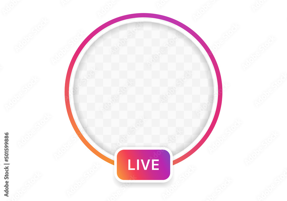 Live stream, Instagram story, new story badge vector set. Isolated ...