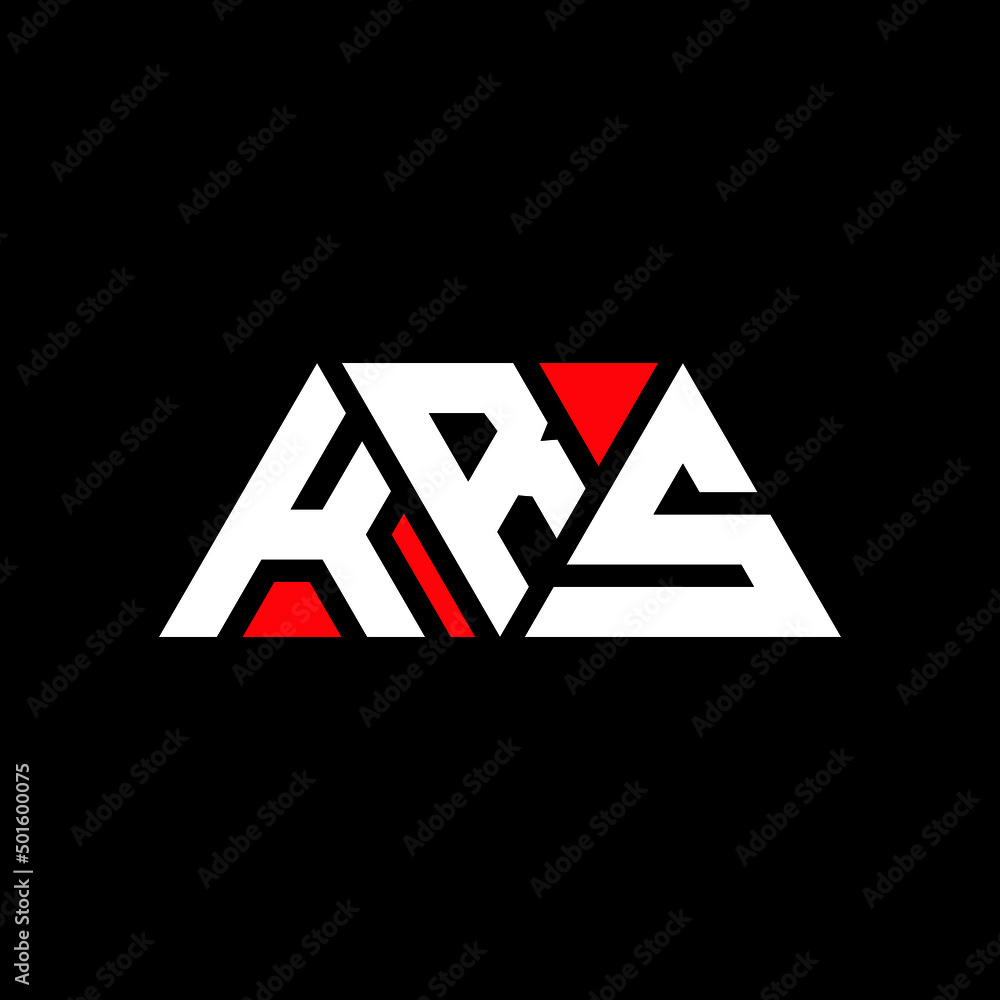 KRS triangle letter logo design with triangle shape. KRS triangle logo ...