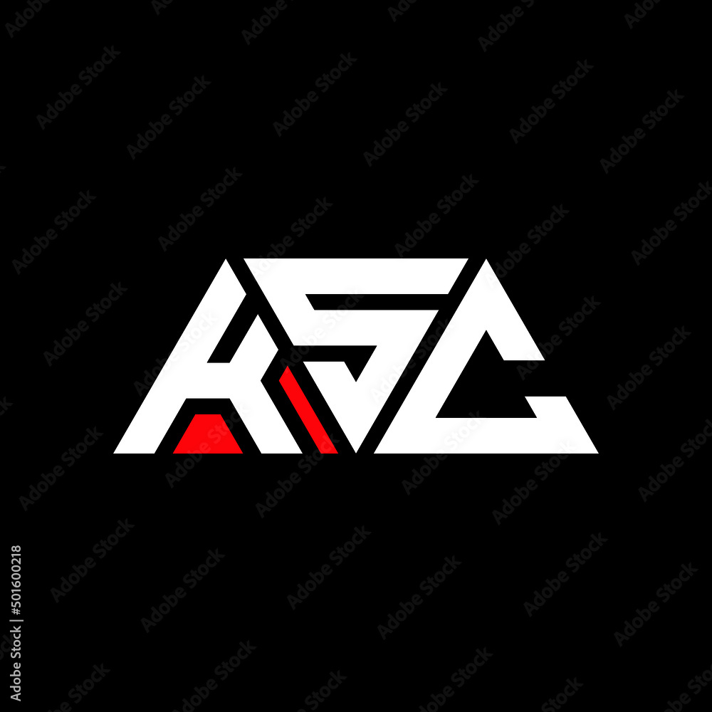 KSC triangle letter logo design with triangle shape. KSC triangle logo ...