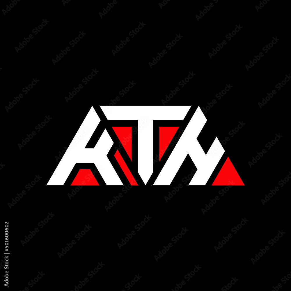 KTH triangle letter logo design with triangle shape. KTH triangle logo ...